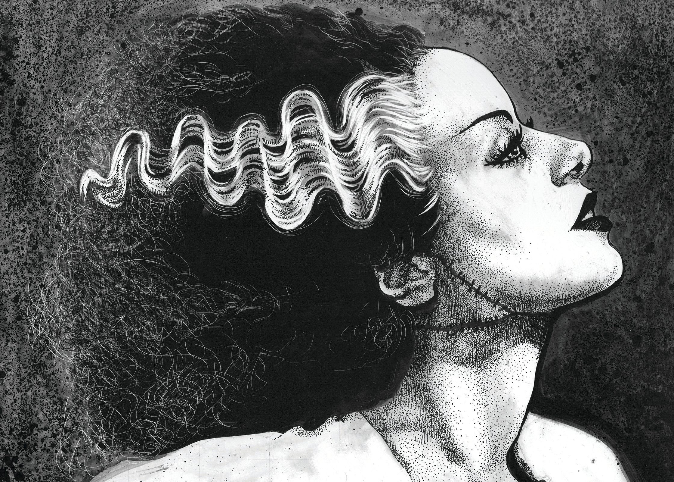 Bride of Frankenstein Art Print – Blue Genie Art Bazaar