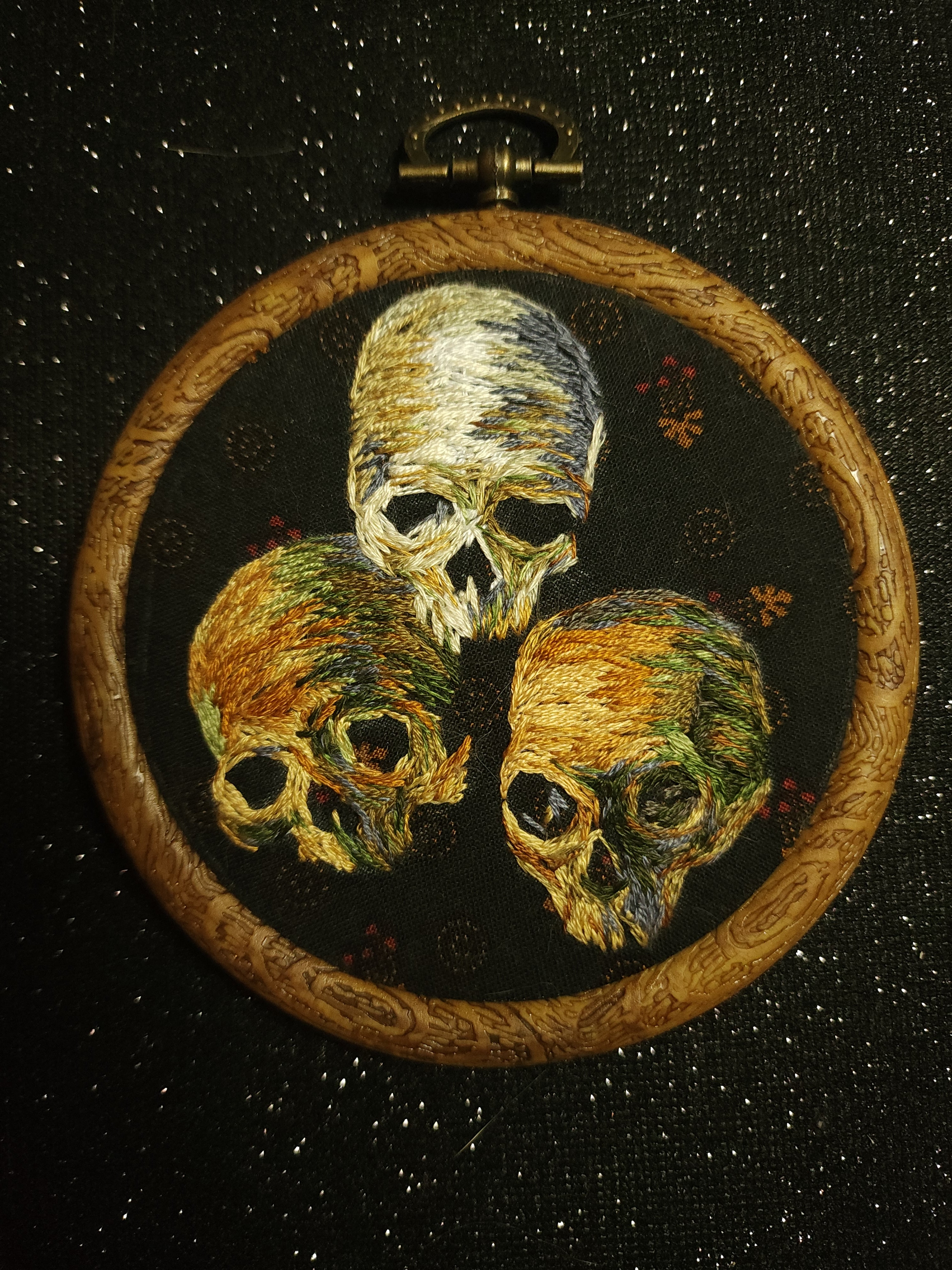 Cezanne Embroidery Skulls – Blue Genie Art Bazaar