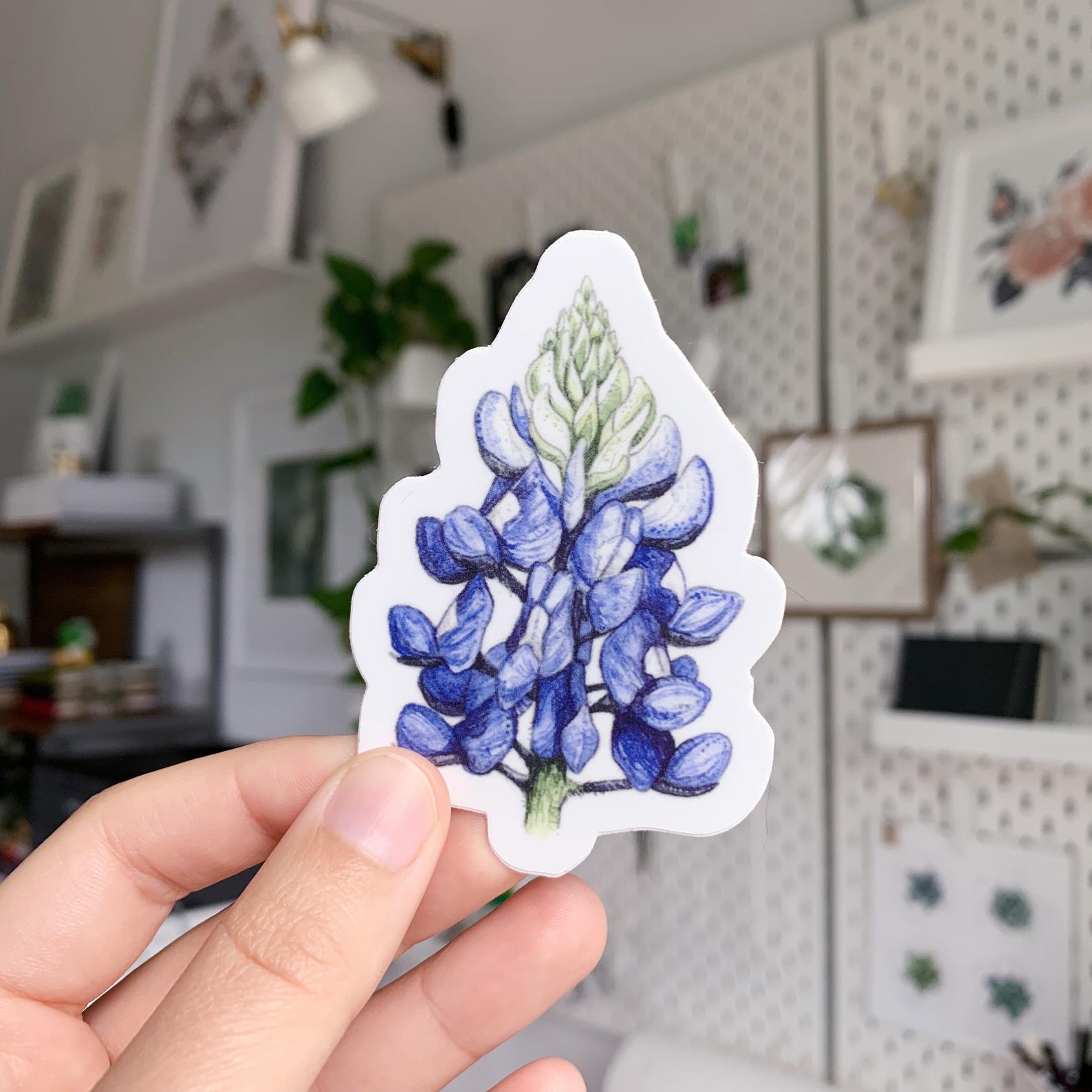 Bluebonnet Sticker – Blue Genie Art Bazaar